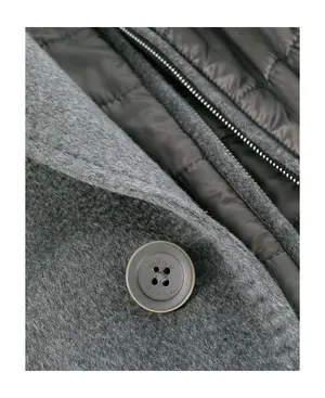 Herno Single-breasted Layered Coat - Black