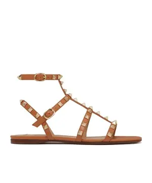 VALENTINO Valentino Garavani Rockstud Open Toe Flat Sandals