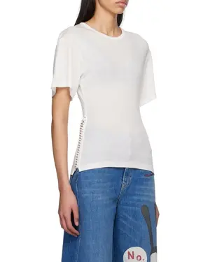 Stella McCartney Chain-detailed Crewneck T-shirt - White