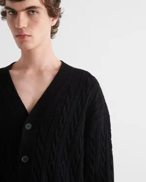 Prada Cable Knit Cardigan