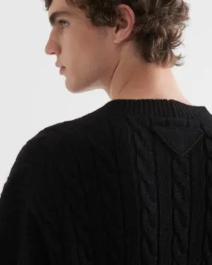 Prada Cable Knit Cardigan
