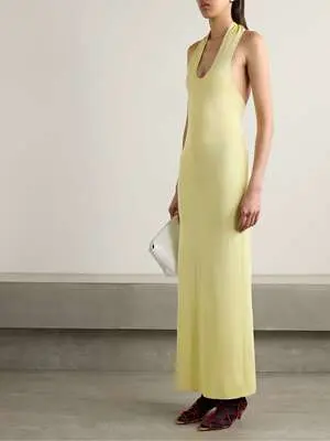 Khaite Coraline Halterneck Midi Dress
