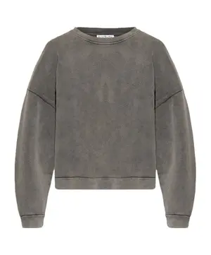 Acne Studios Logo Patch Crewneck Sweatshirt - Faded Black