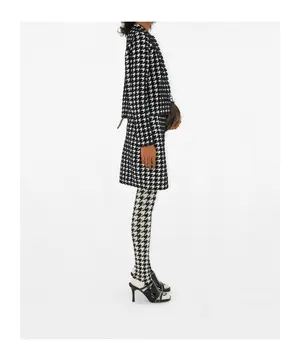 Burberry Houndstooth Pattern Crewneck Buttoned Cardigan