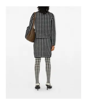Burberry Houndstooth Pattern Crewneck Buttoned Cardigan