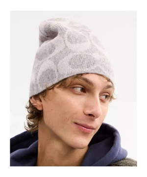 COACH Maxi Signature Logo-pattern Beanie - Grey Birch