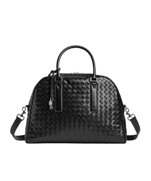 Bottega Veneta Getaway 24 Ore Woven Travel Bag - Black