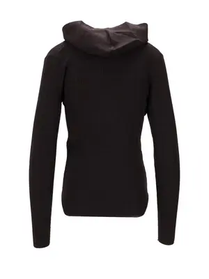 P.a.r.o.s.h Ribbed Hooded Long Sleeve Bodysuit - Moro