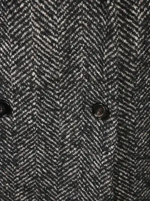 Tagliatore Herringbone Belted Coat - Black