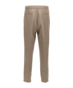 Brunello Cucinelli Drawstring Tapered Leg Trousers - Gray