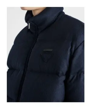 Prada Quilted Zip-up Jacket With Trimmed Pockets