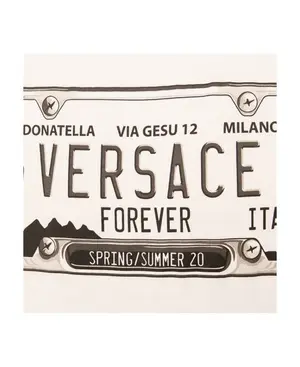 Versace Registration Plate Print T-shirt