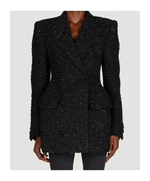 Balenciaga Tweed Button-up Jacket