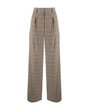 Isabel Marant Étoile Plaid Wide-leg Trousers - Gray