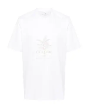Brunello Cucinelli Logo Printed Crewneck T-shirt - White
