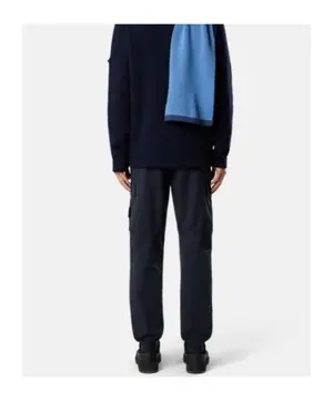 Stone Island Cargo Trousers With Compass Patch - Blue