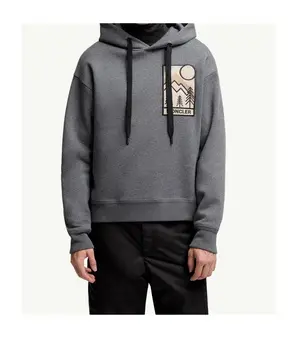 Moncler Mountain Logo Drawstring Hoodie