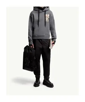Moncler Mountain Logo Drawstring Hoodie