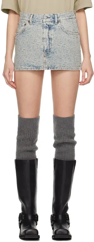 Acne Studios Logo Patch Low-waisted Mini Skirt