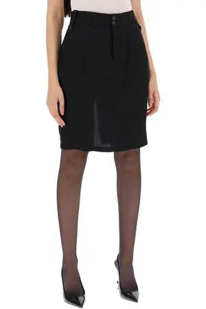 Saint Laurent Button Detailed Pencil Skirt