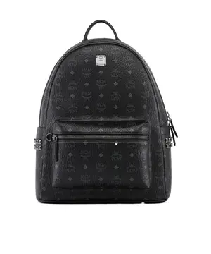 Mcm Stark Medium Backpack With Stud Embellishments - Black