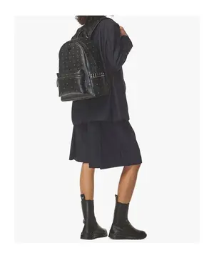 Mcm Stark Medium Backpack With Stud Embellishments - Black