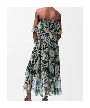 Loewe Floral-printed Off-shoulder Maxi Dress - Multicolor