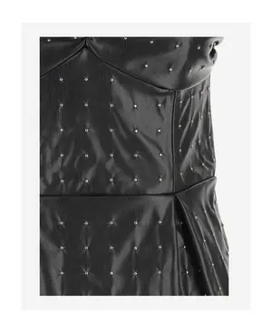ROTATE BY BIRGER CHRISTENSEN Logo Embellished Strapless Top