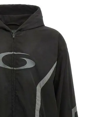 Balenciaga Hooded Zip-up Track Jacket