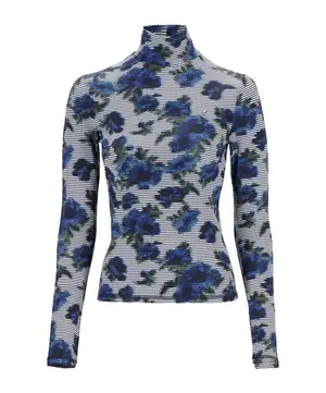 Coperni Floral Print High-neck Top