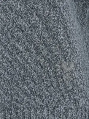 AMI Paris De Coeur Roll Neck Knitted Jumper - Gray