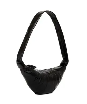 LEMAIRE Croissant Zip-up Medium Crossbody Bag - Black