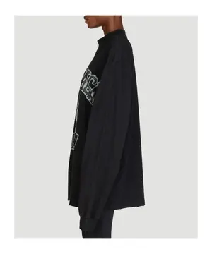 Balenciaga Logo Print Long Sleeve T-shirt