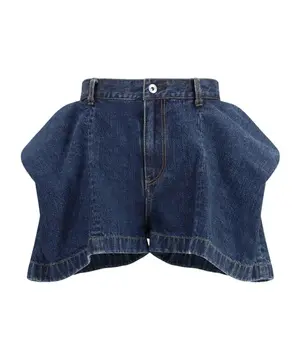 Sacai Mid-rise Denim Shorts