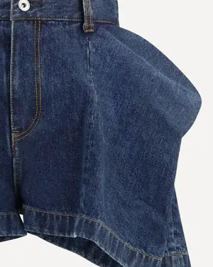 Sacai Mid-rise Denim Shorts