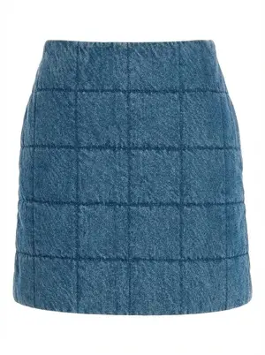 Gucci Denim Quilted Skirt