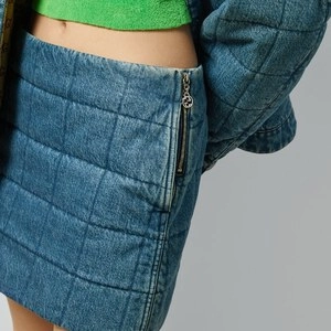 Gucci Denim Quilted Skirt