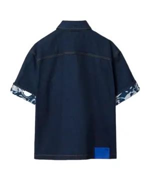 Burberry Logo Patch Denim Shirt