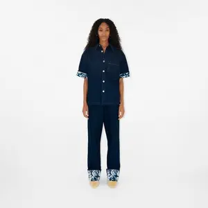 Burberry Logo Patch Denim Shirt