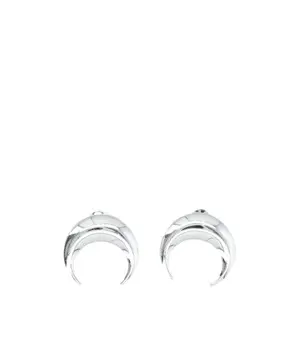 MARINE SERRE Mini Moon Earrings - Silver