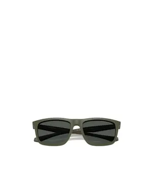 Emporio Armani Square Frame Eyeglasses With Clip-on Lenses - Black