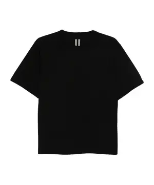 Rick Owens Ribbed Crewneck Short Sleeve T-shirt - Black