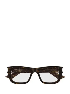 Saint Laurent Rectangle Frame Glasses - Black