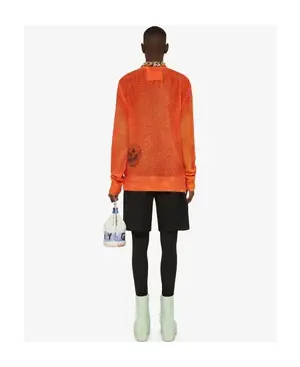 Givenchy Mohair Blend Printed Crewneck Jumper - Red