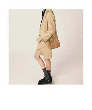 Miu Miu Wander Matelassé Nappa Leather Hobo Bag - Caramel
