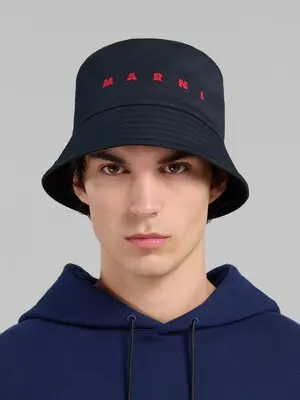 Marni Embroidered Logo Bucket Hat - Black