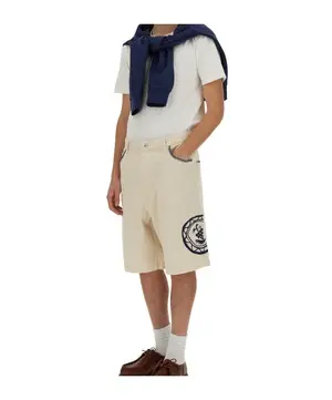 Drole De Monsieur Belted Shorts With Multiple Pockets