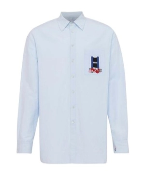 J.W.ANDERSON Jw Anderson Window' Embroidered Shirt - Light Blue