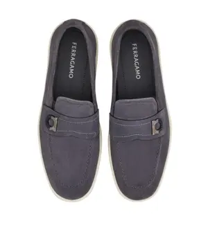 FERRAGAMO Gancini Boat Shoe Loafer - Stromboli Sand