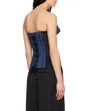 JEAN PAUL GAULTIER Topstitched Zip Corset Top
